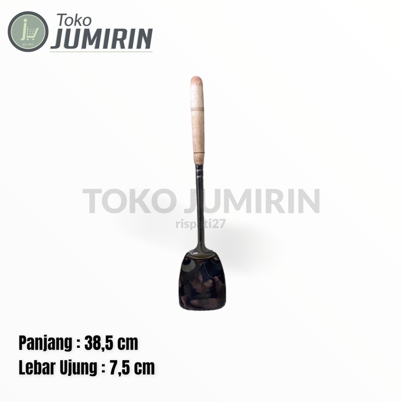 Jual Sothil / Spatula Stainless Steel Gagang Kayu | Shopee Indonesia