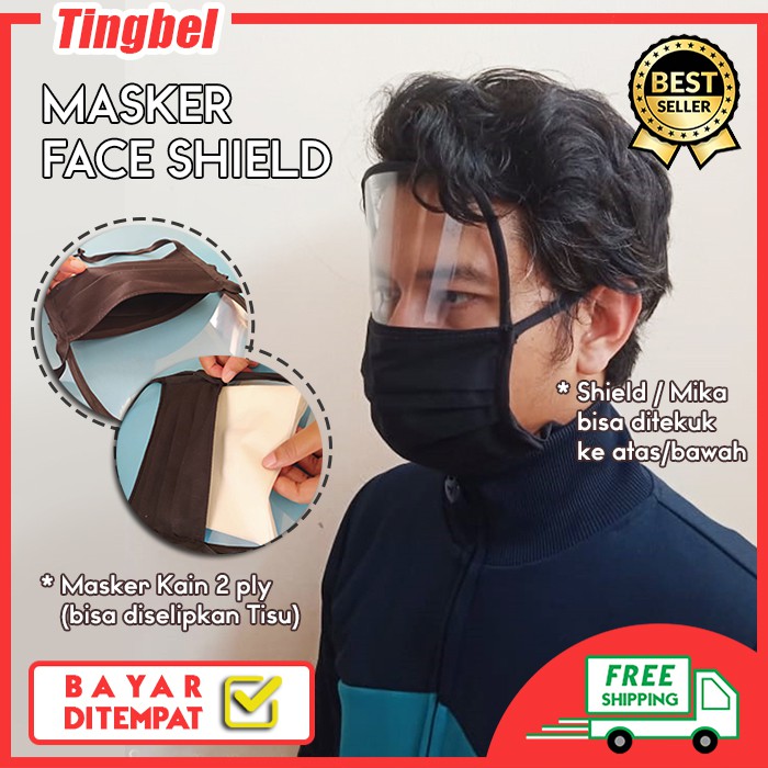 Jual Masker Mika Kaca Visor Pelindung Wajah Mata Muka 2in1 Face Shield ...