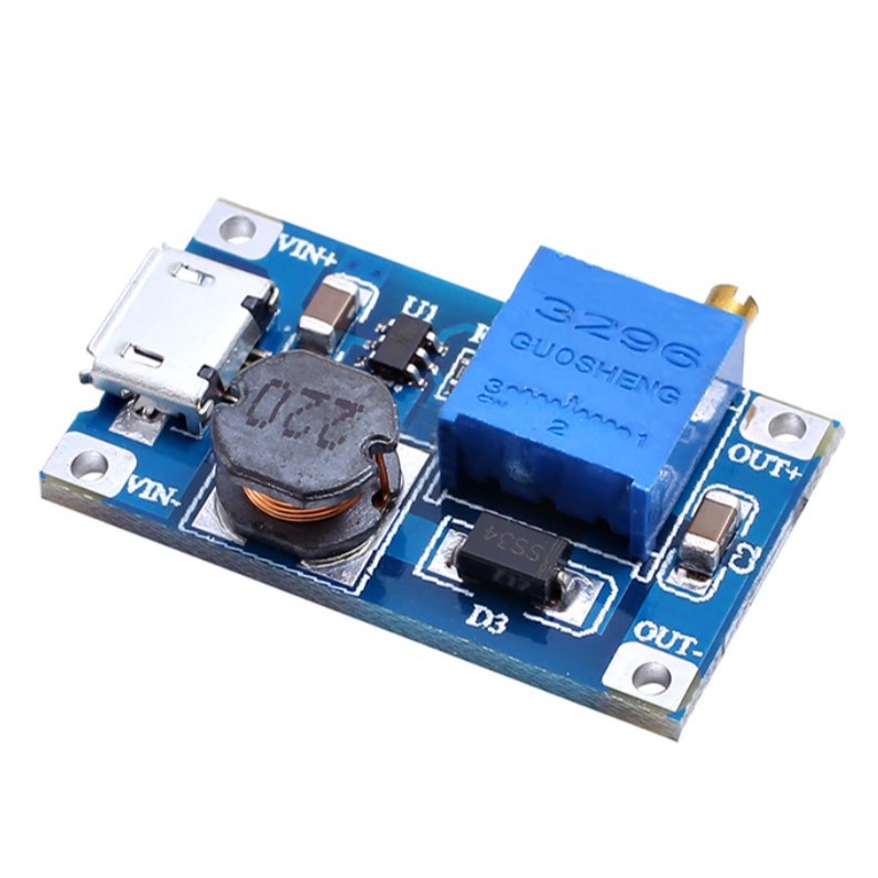 Jual MT3608 Micro USB Step Up Adjustable DC to DC Module | Shopee Indonesia
