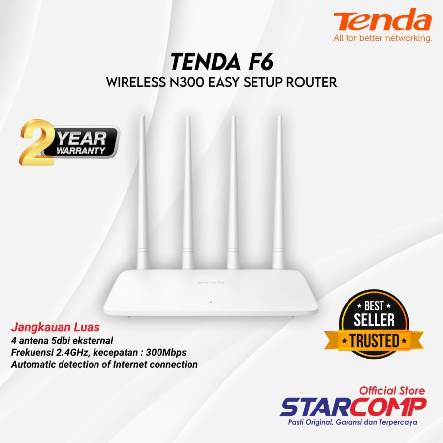 Jual Tenda F6 Wireless N Router Cloud Control High Power Range ...