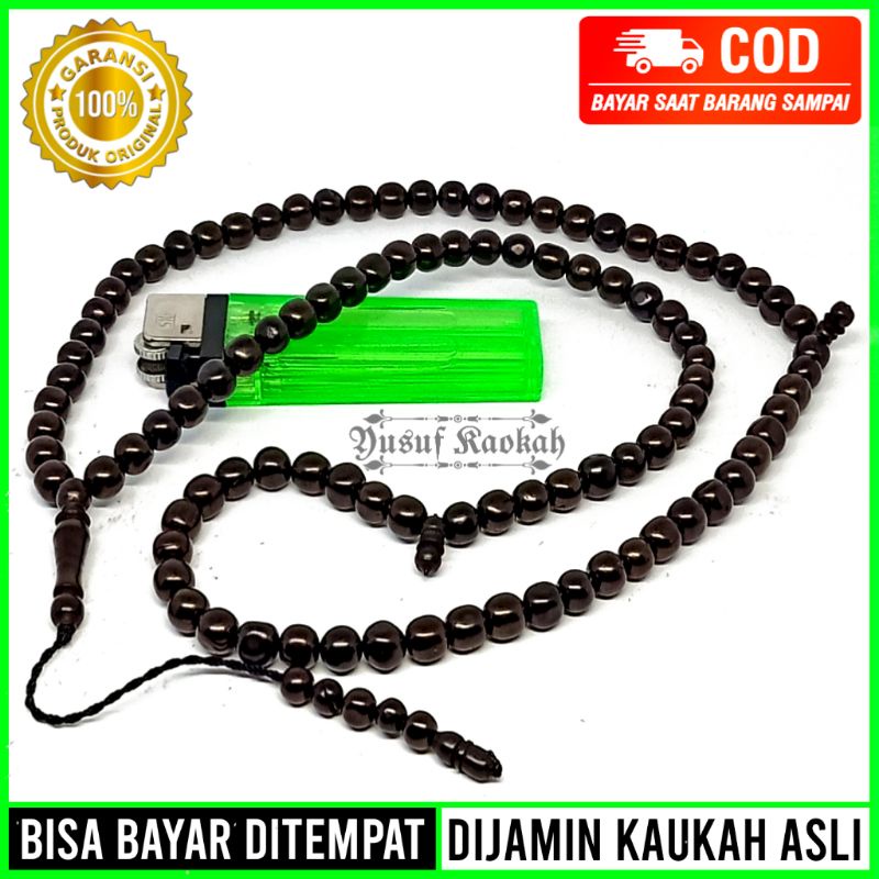 Jual Tasbih Kayu Kokka Kaokah Asli 100% Original Bulat 99 Butir Uk 7 ...