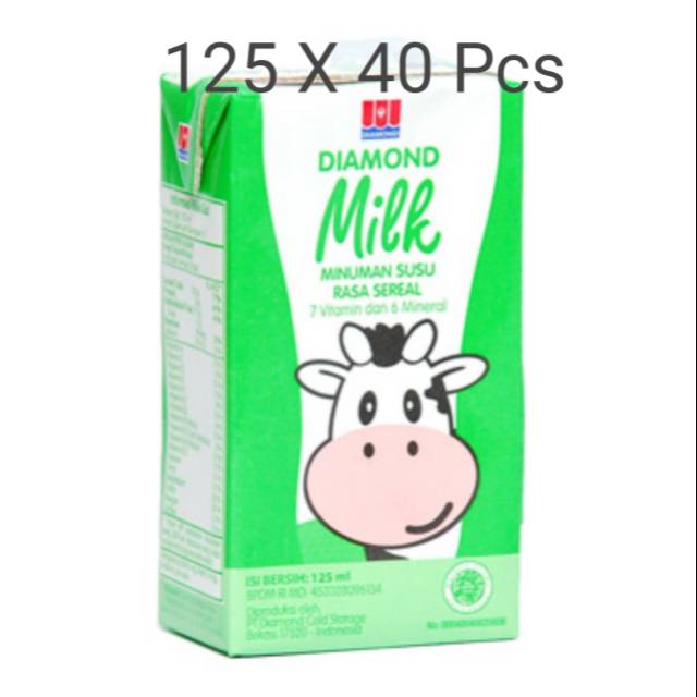 Jual Susu Diamond UHT Cereal 125ml X 40 Pcs Coklat Strawberry | Diamon 125 ml | Shopee Indonesia