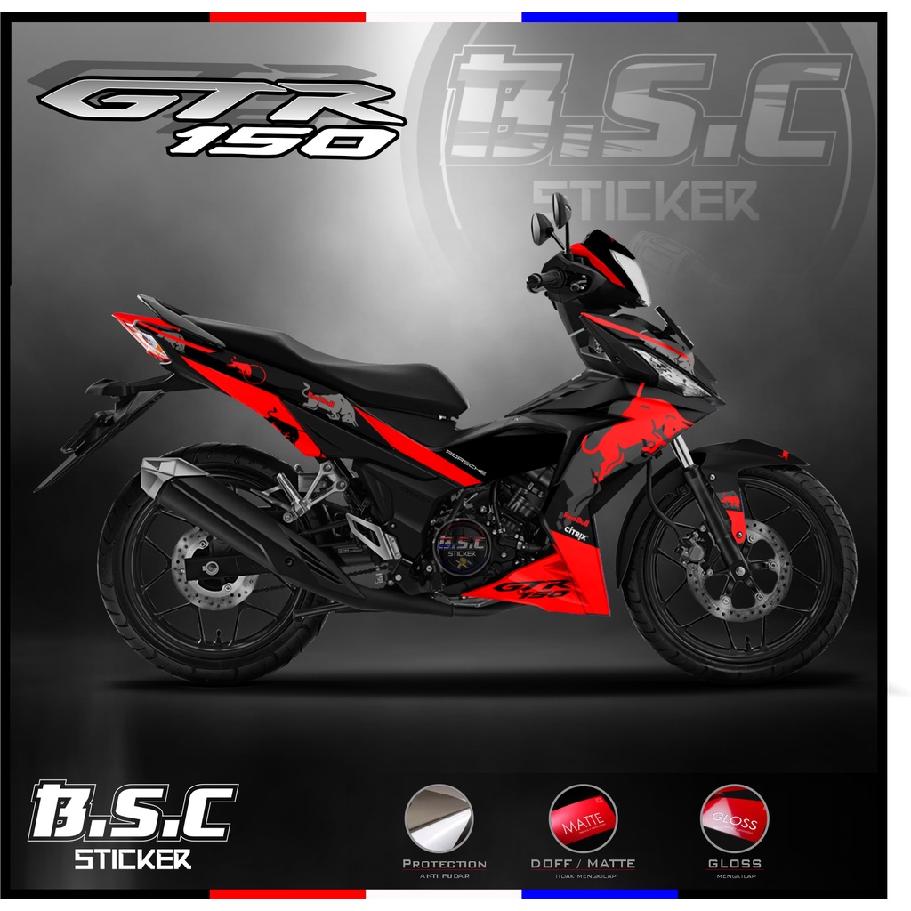 Jual Sticker Decal FULL BODY Supra GTR 150 Motif Banteng Red | Shopee ...