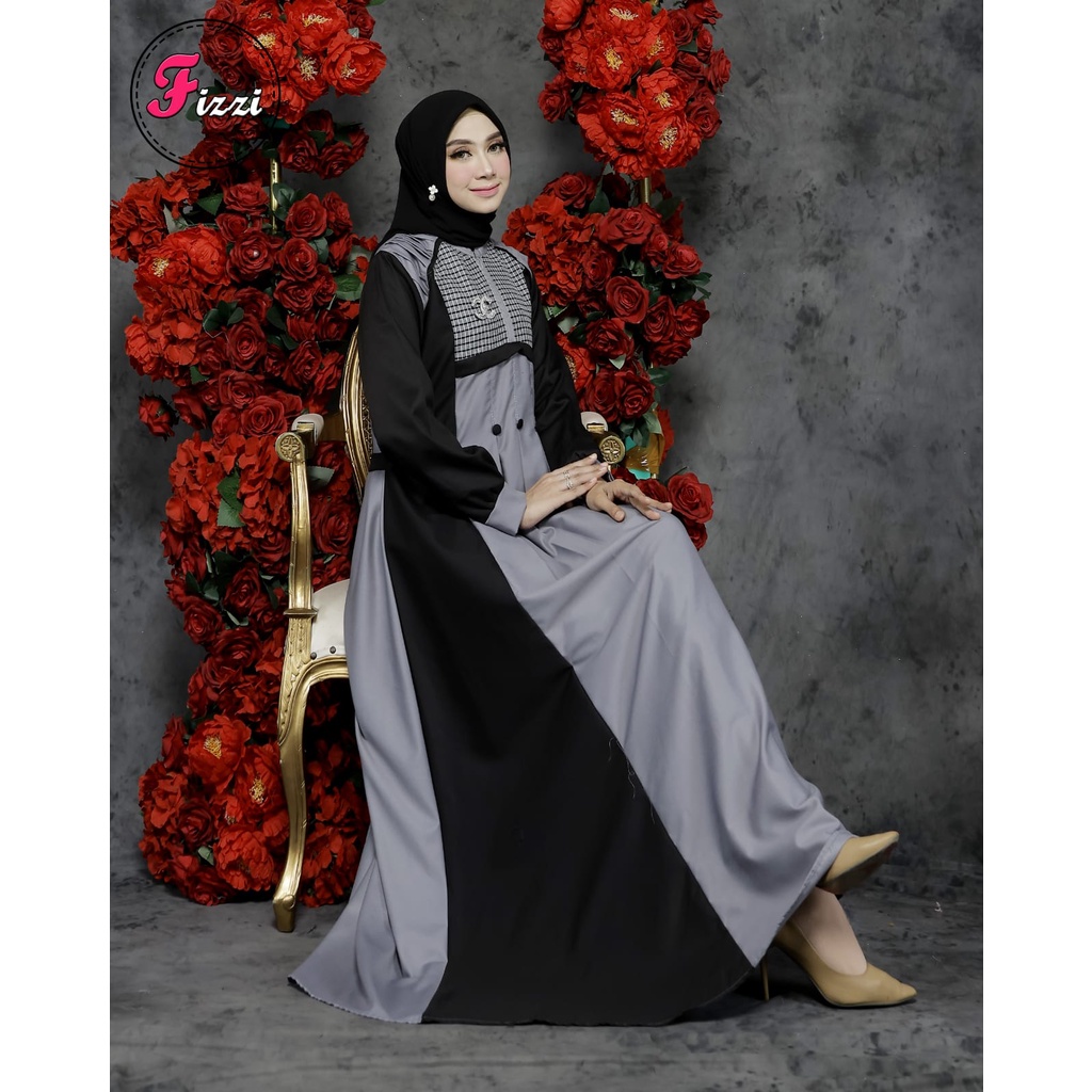 Jual M6 gamis Toyobo motif kotak terbaru By Fizzi Original Gamis mewah ...