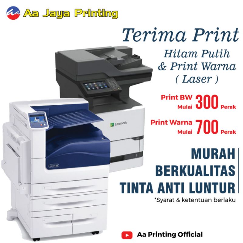 Jual BISA INSTAN PRINT LASER / CETAK DOKUMEN / PRINT DOKUMEN / SIZE A4 ...