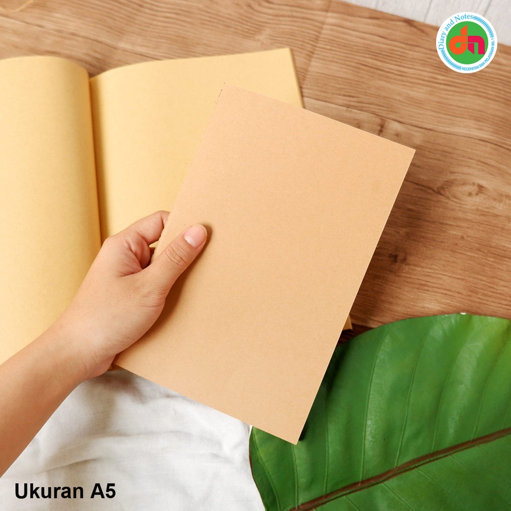Jual Buku Catatan Polos Kraft Paper Plain Notebook A5 Bagus | Shopee ...