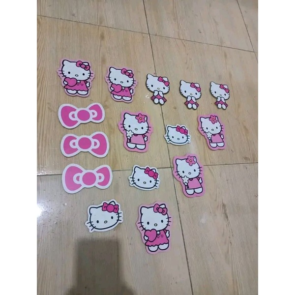 Jual plat kayu hello kitty isi 15 pcs | Shopee Indonesia