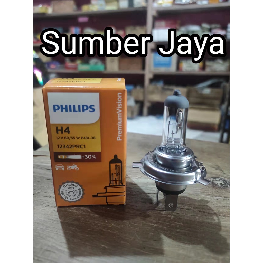 Jual BOHLAM BOLA LAMPU DEPAN MOBIL HALOGEN PHILIPS H4 12V 60/55W 100/90W ORIGINAL | Shopee Indonesia