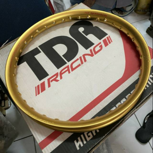 Jual Velg Peleg Velk Rim U shape 140 x 17 TDR Racing Gold - Black ...