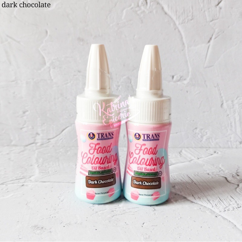 Jual Trans Food Coloring Oil Based Dark Chocolate 50 Gram Pewarna ...