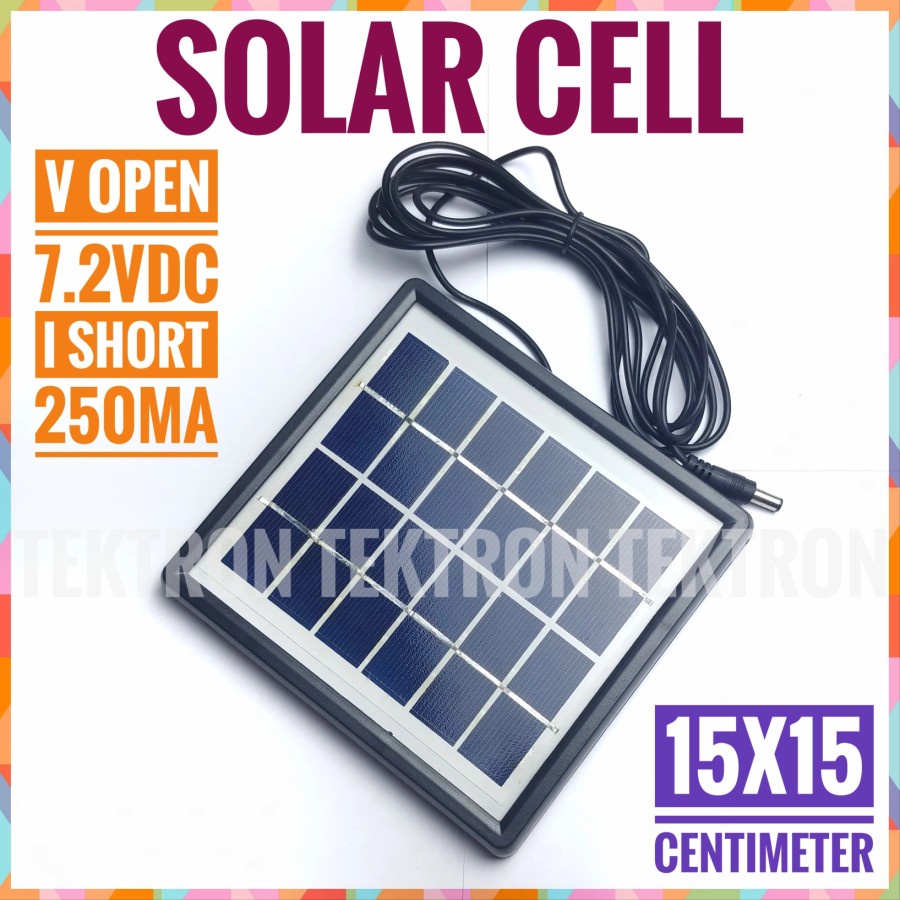 Jual Solar Cell Panel 7.2VDC 250mA Charger 18650 Panel Surya 7.2V 0.25A ...
