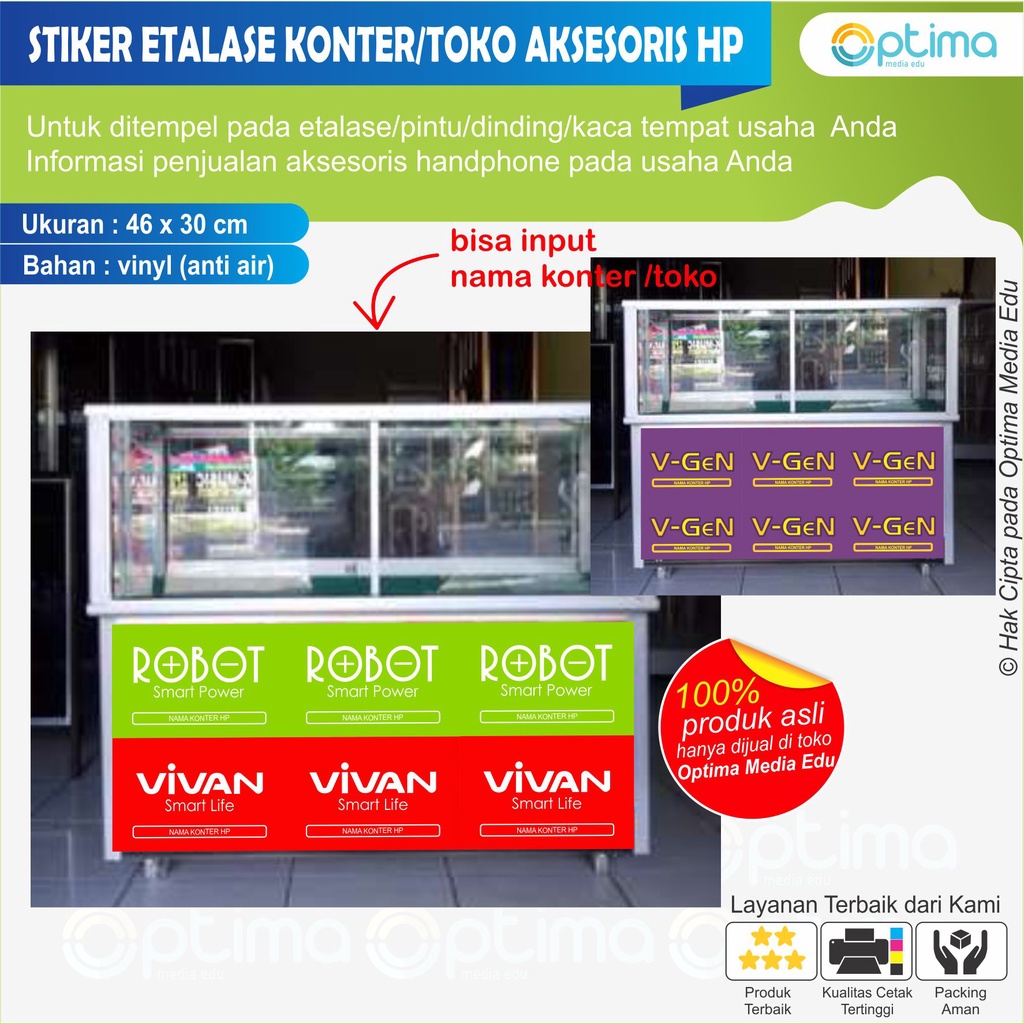 Jual STIKER ETALASE BAGIAN BAWAH UNTUK KONTER / TOKO AKSESORIS HP ...