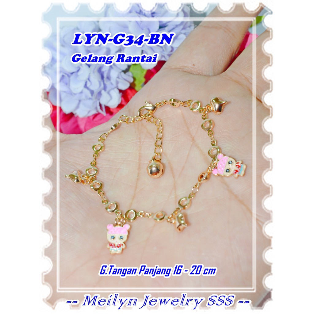 Jual Gelang Lapis Emas 18K LYN-G34-BN Gold Merek Meilyn Original ...