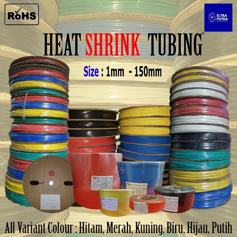 Jual HEATSHRINK 1mm Warna Warni LENGKAP Per Roll, Selongsong Selang ...