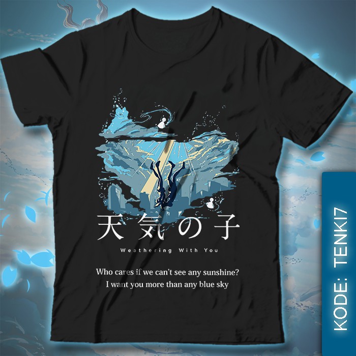 Jual Baju Kaos Anime Tenki no Ko Weathering WIth You - Hodaka & Hina ...