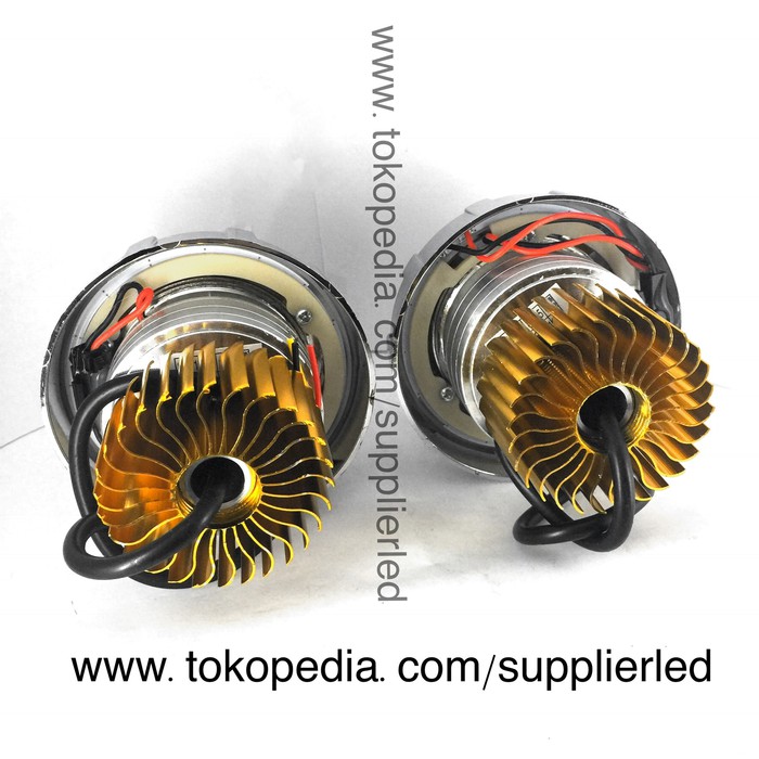 Jual Lampu LED Projie Bulat Motor Mobil Double AE + DE (Yellow Blue ...