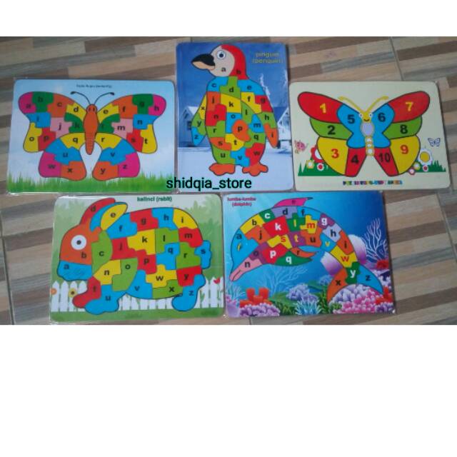 Jual Jigsaw Puzzle Besar | Puzzle Kayu | Puzzle Edukatif angka & huruf ...