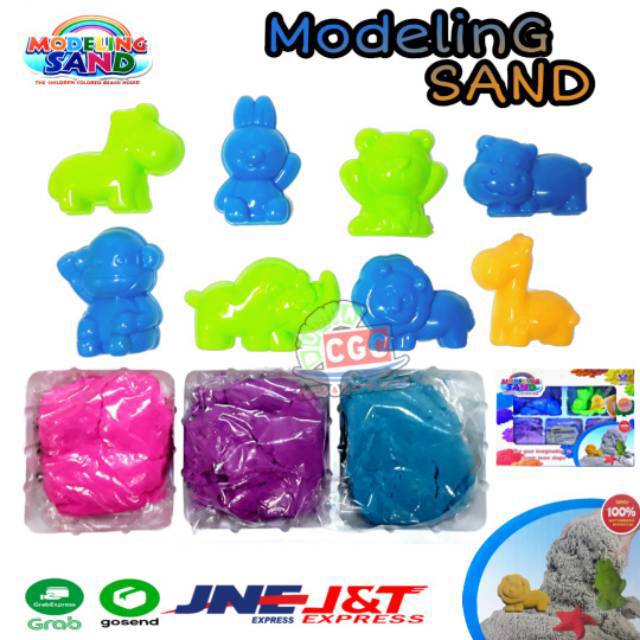 Jual Mainan Pasir Kinetik Ajaib 450 gram 3 Warna Mainan Edukasi Anak ...