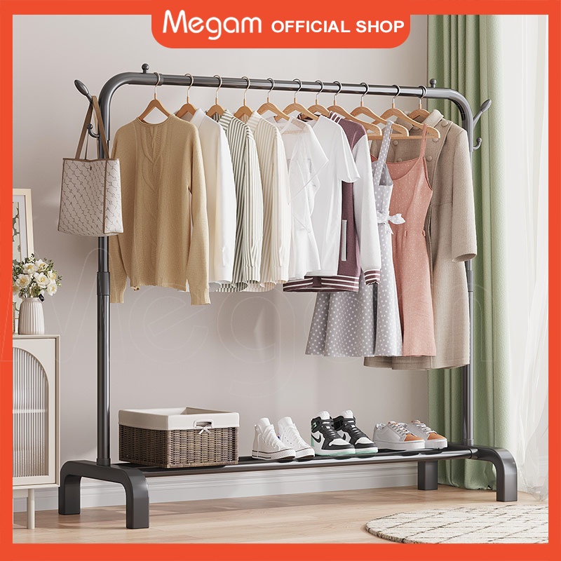 Jual Megam Rak Gantung Baju Stand Hanger Double Gantungan Baju Rak ...