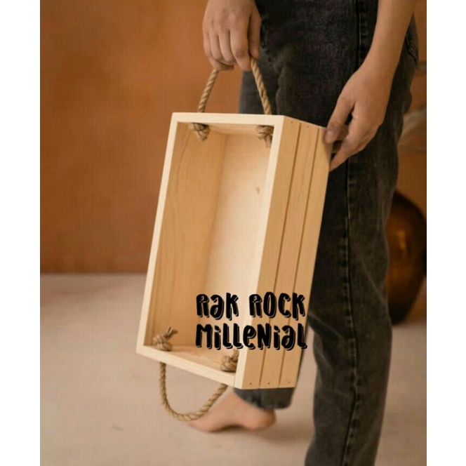 Jual Wooden Storage Box 40x25x12 Wooden Crate Keranjang Hantaran ...