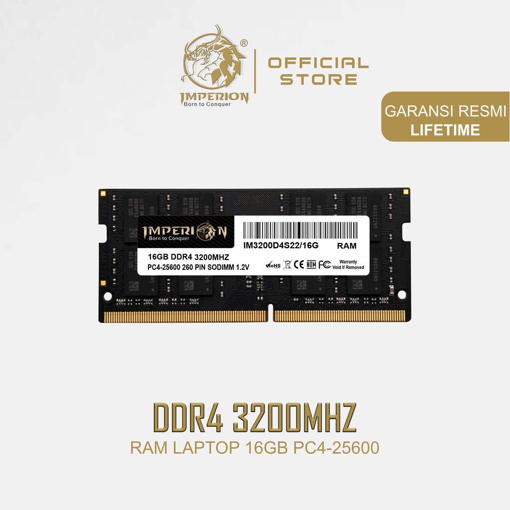 Jual RAM IMPERION DDR4 16GB 3200 MHz PC25600 2Rx8 RAM LAPTOP SODIMM ...