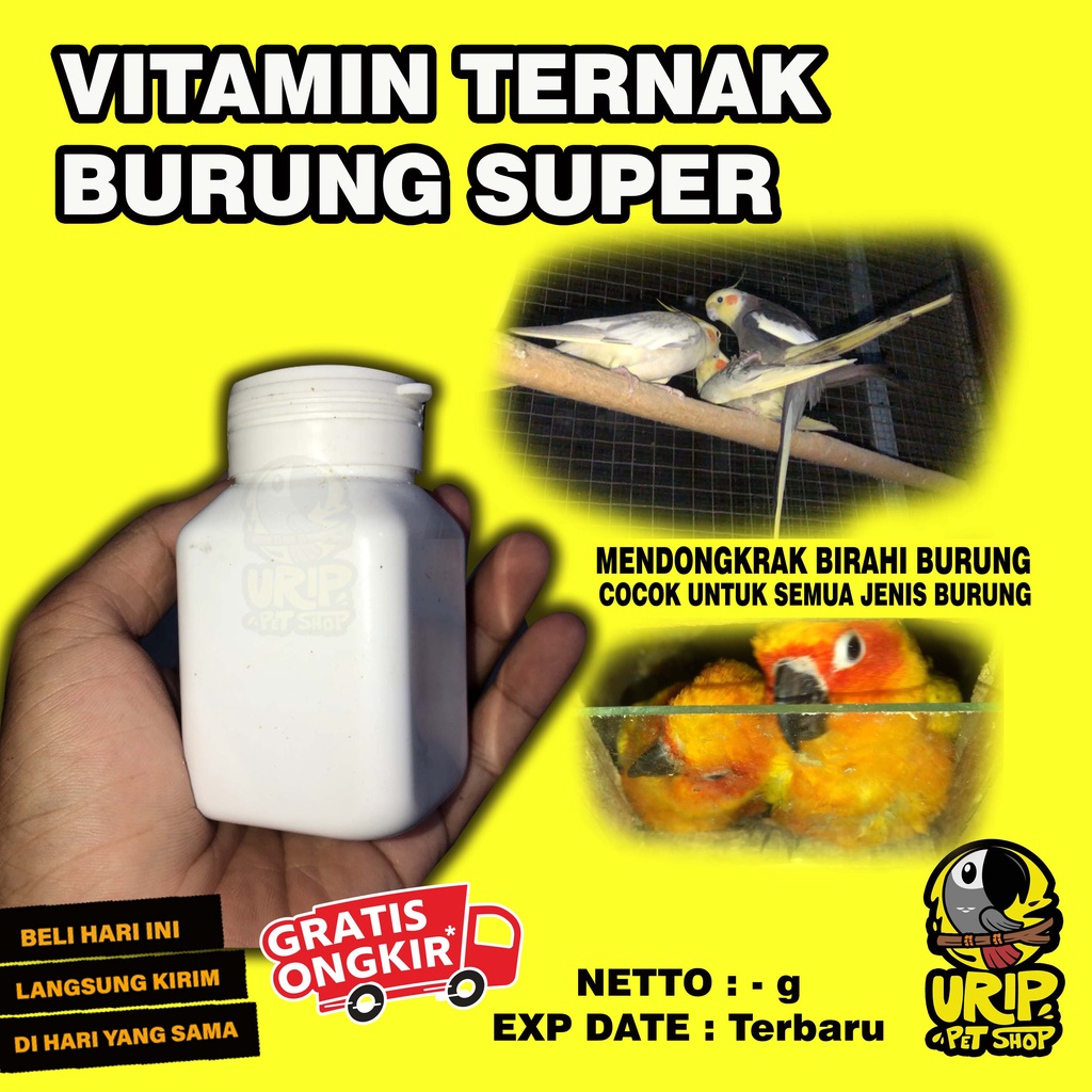 Jual VITAMIN TERNAK SUPER MANJUR UNTUK BURUNG KAKATUA MACAW SUNCONURE ...