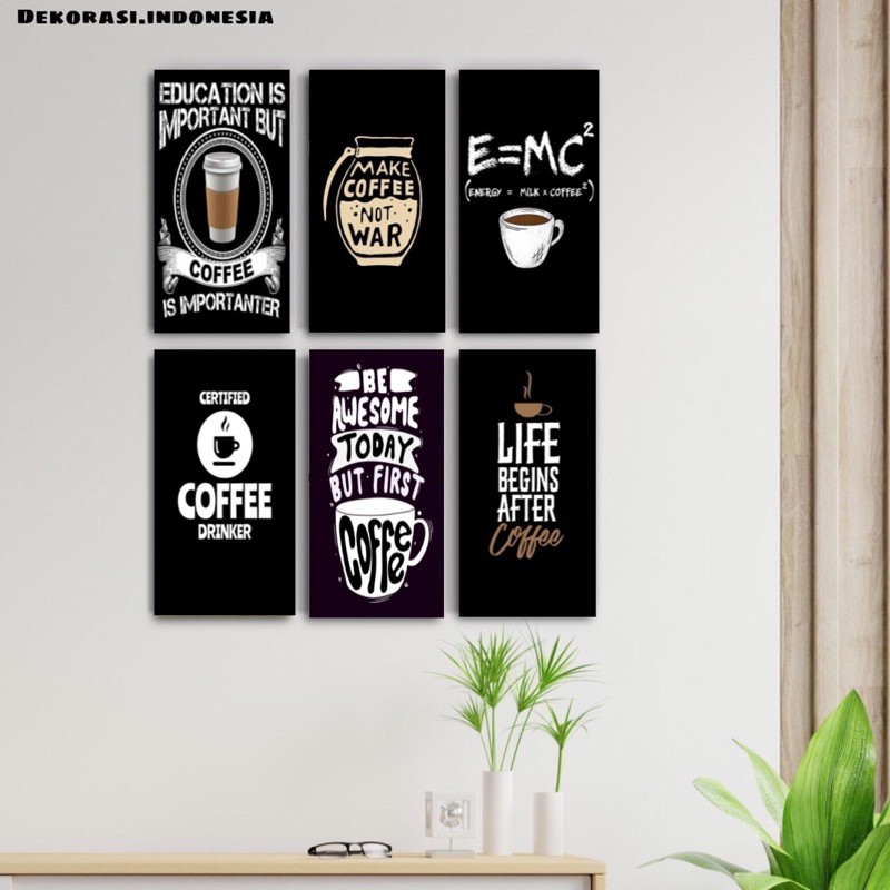 Jual DEKORASI - Hiasan Dinding Coffe Kopi Shop 15 x 30 Poster Kayu Wall ...