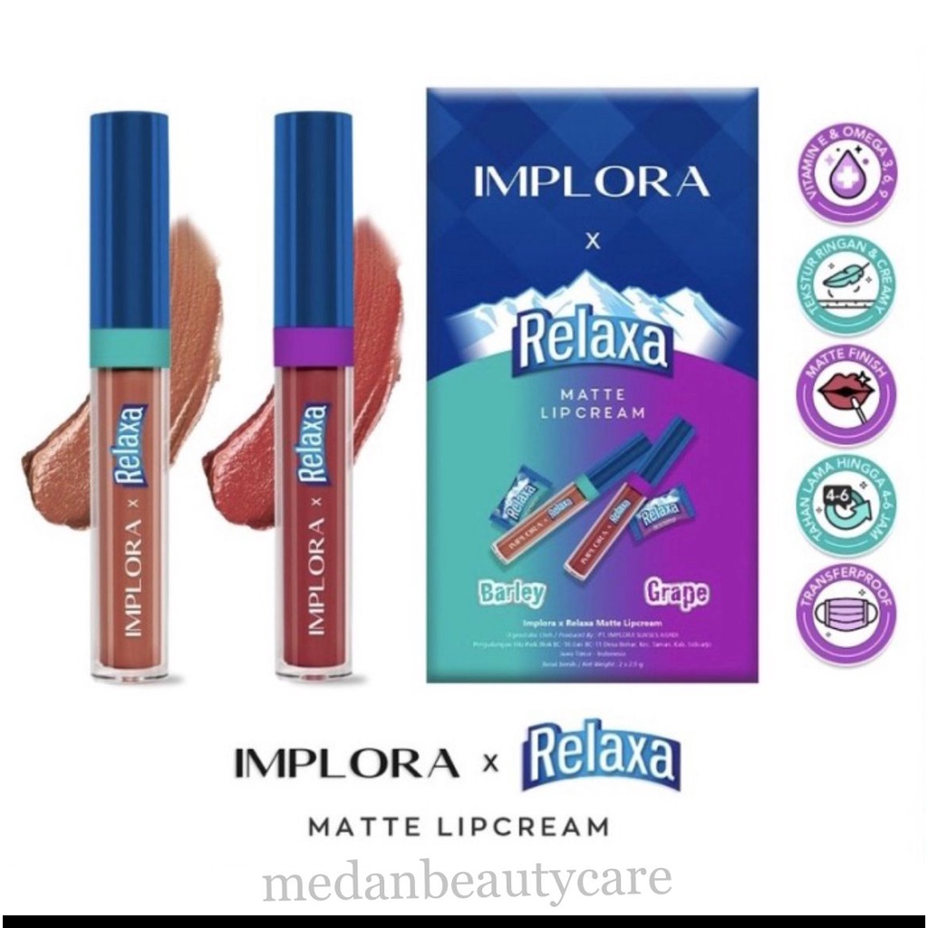 Jual Implora x Relaxa Matte Lip Cream Set | Shopee Indonesia