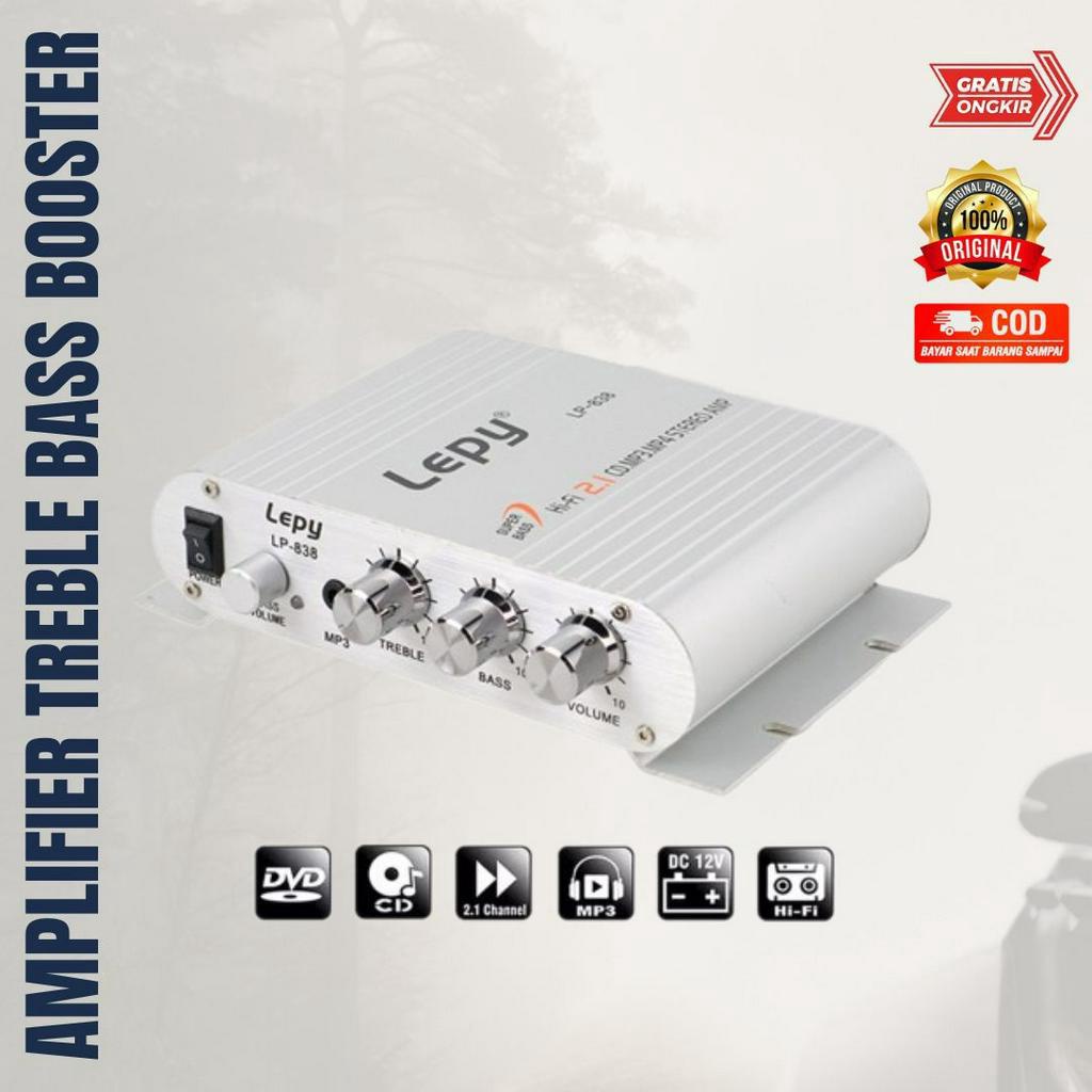 Jual Ampli Mobil Lepy HiFi Stereo Amplifier Treble Bass Booster ...