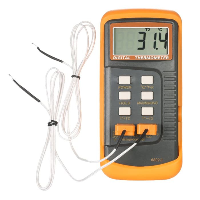 Jual Digital Thermocouple 2 Channel Type K Thermometer Temperature ...