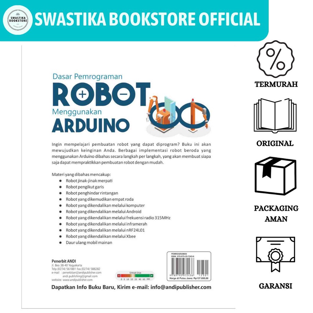 Jual Dasar Pemrograman Robot Menggunakan Arduino + cd | Shopee Indonesia