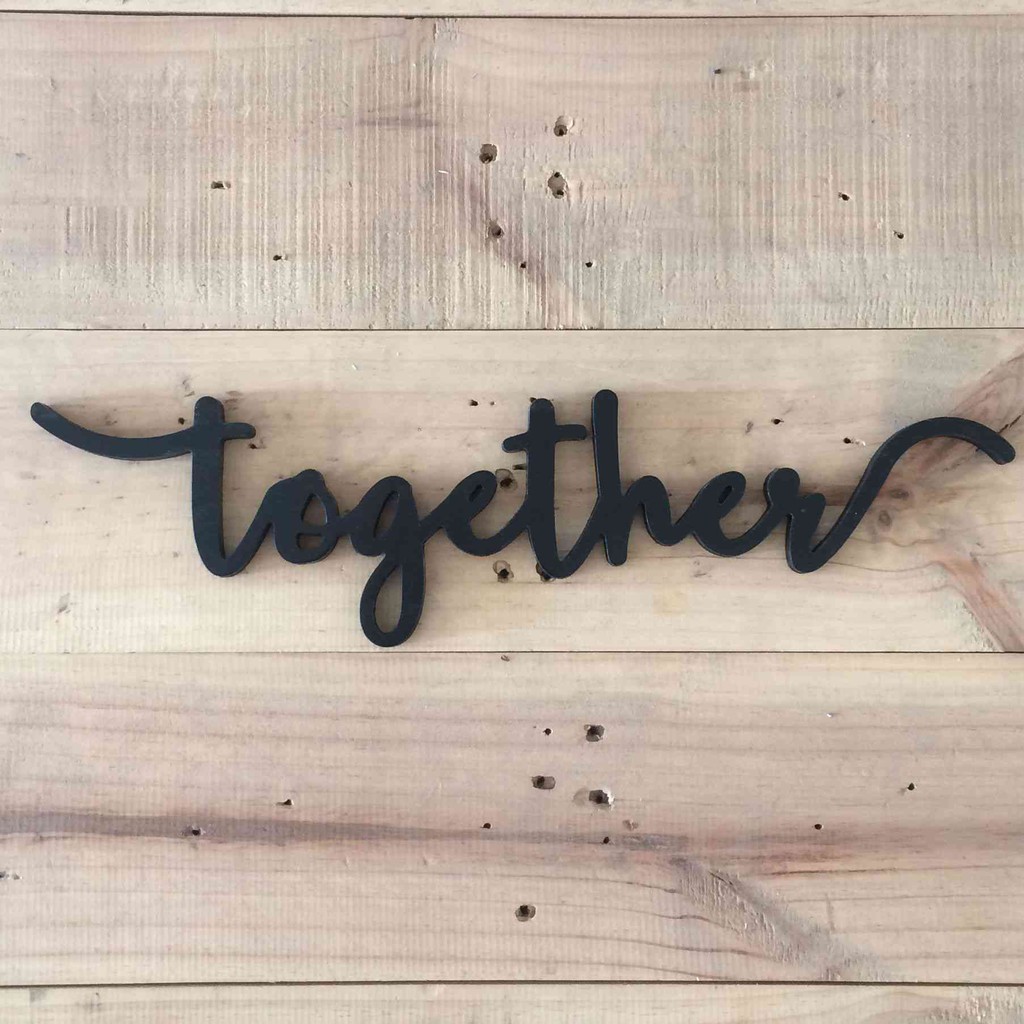 Jual Dekorasi Rumah Hiasan Dinding Tulisan Timbul Together | Shopee ...