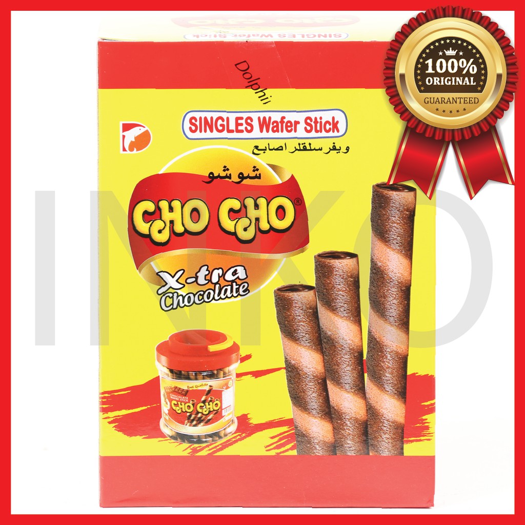 Jual CHO CHO X-TRA CHOCOLATE SINGLES WAFER STICK 24X10GR | Shopee Indonesia