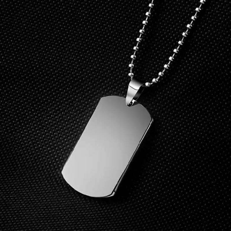 Jual KALUNG TITANIUM PRIA RANTAI BIJI LADA LIONTIN FLAT MODEL ANGKATAN ...