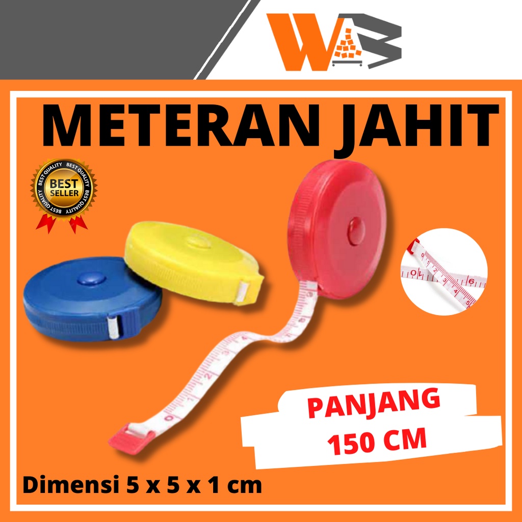 Jual COD Peralatan Jahit Meteran Baju Gulung Meteran Baju Alat Ukur ...