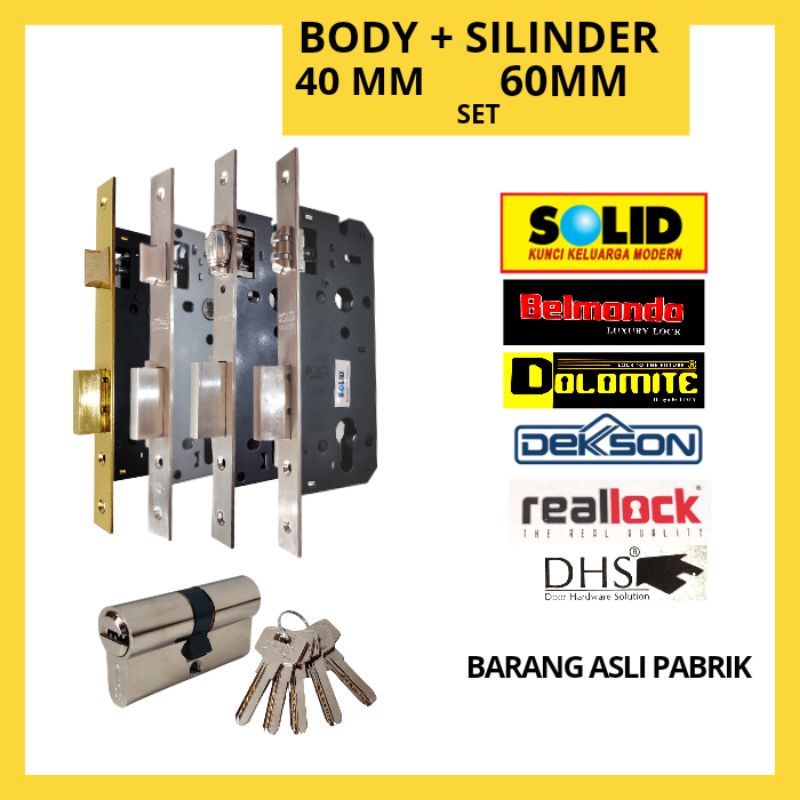 Jual BODY KUNCI MORTISE LOCK KUNCI RUMAH PINTU SET PELOR LIDAH DEKSON ...