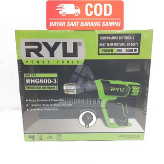 Jual RYU RHG 600-4 Heat Gun / Hot Gun Blower Panas 250-2.000 Watt ...