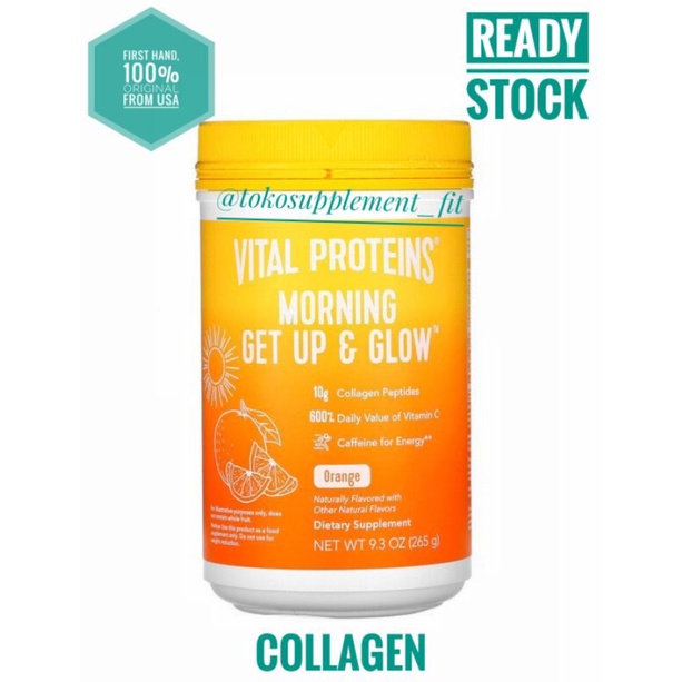 Jual Vital Protein / Vital Proteins, Morning Get Up and Glow, Rasa ...