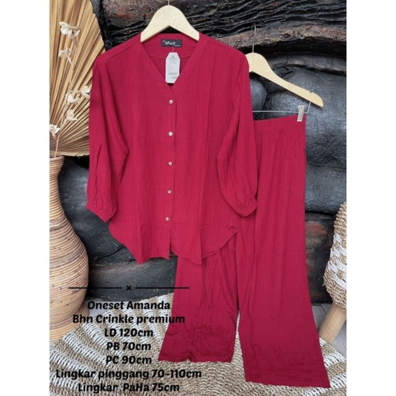 Jual one set crinkle | Shopee Indonesia