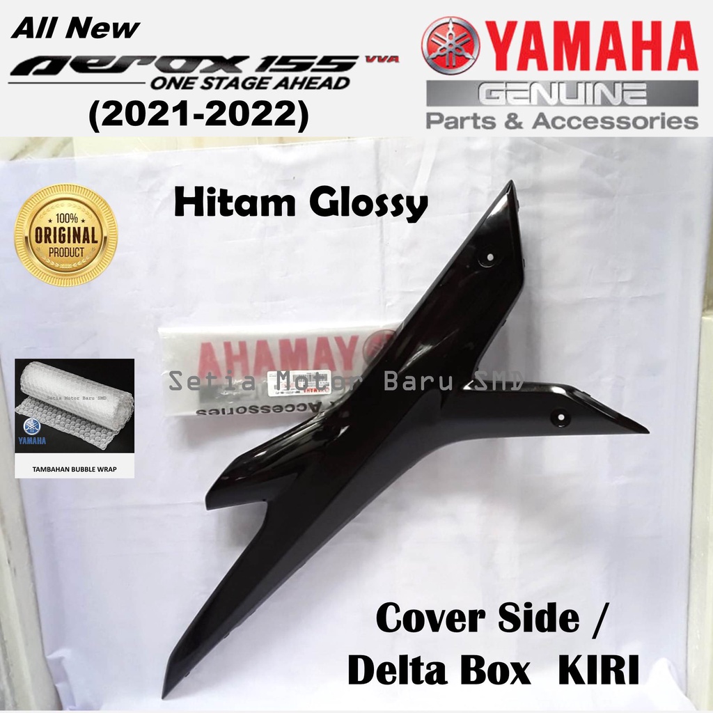 Jual Cover Side Delta Box Hitam Glossy Kiri All New Aerox 155 Asli ...