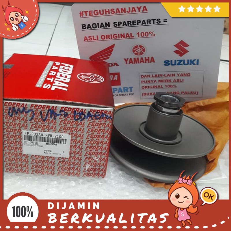 Jual Pulley Belakang Set Honda Vario 110 Old Karburator Techno Original ...