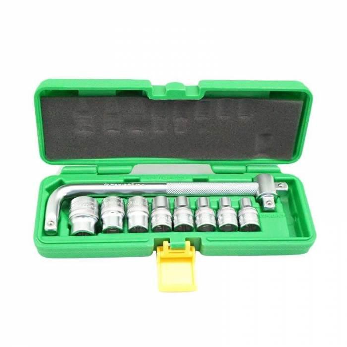 Jual TEKIRO KUNCI SOCK SET 12PT - 10 PCS (8 - 24MM, 1/2Inch) | Shopee Indonesia