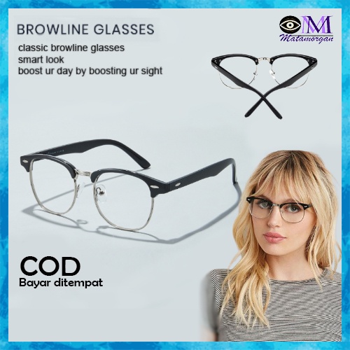 Jual KACAMATA LENSA NORMAL FRAME KACAMATA BENING BROWLINE RELAXED ...
