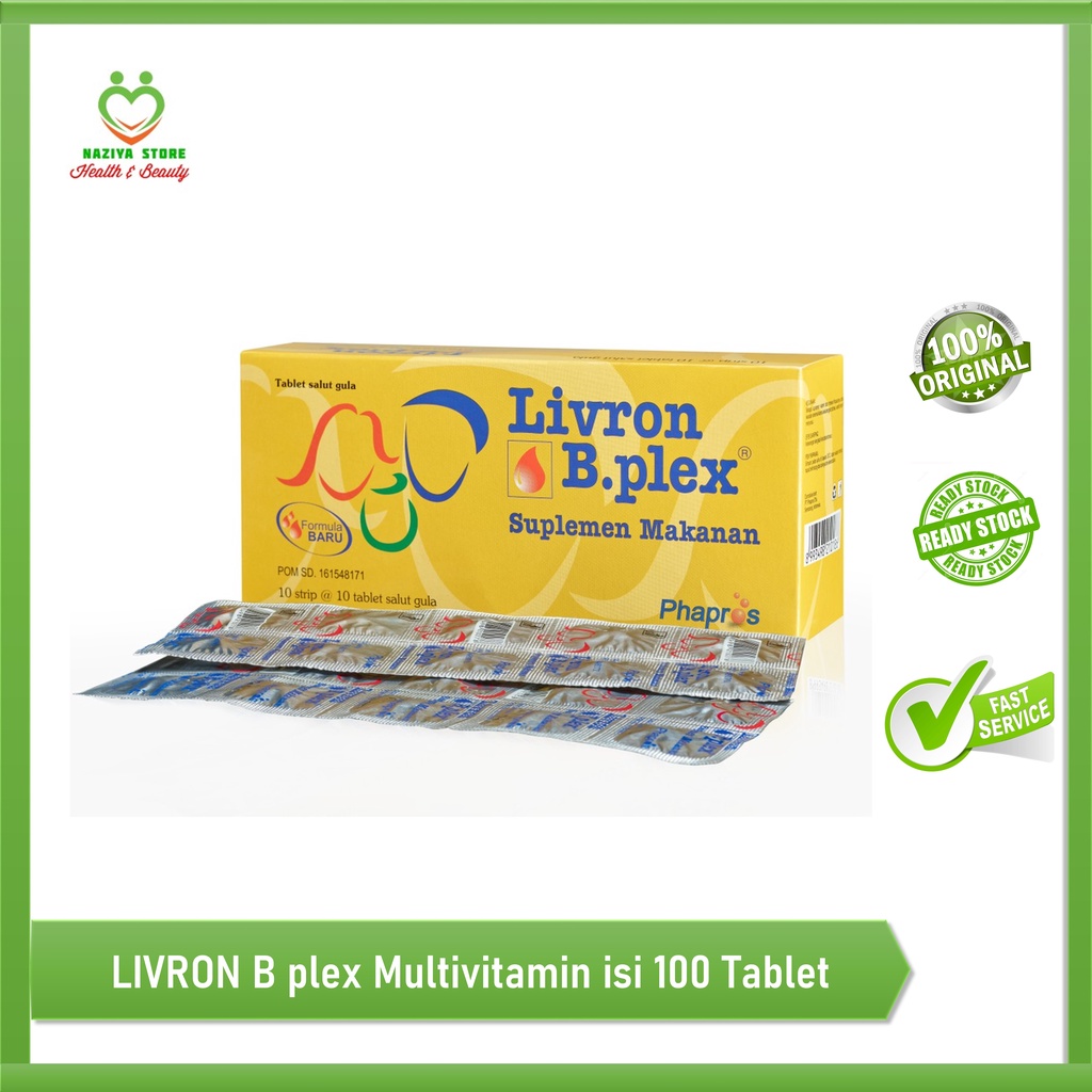 Jual LIVRON B PLEX Multivitamin 1 strip vitamin penambah Darah,Anemia ...