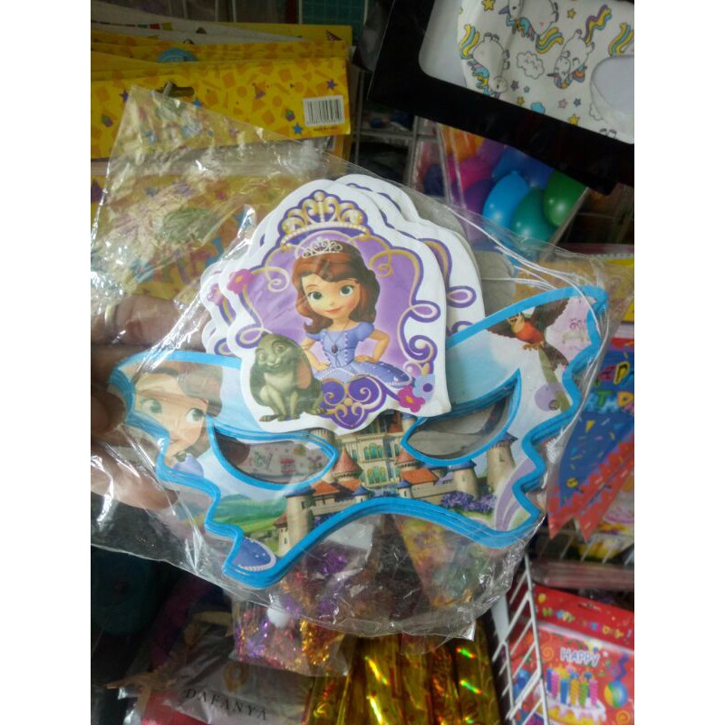 Jual TOPENG ULANG TAHUN SOFIA DAN FROZEN | Shopee Indonesia