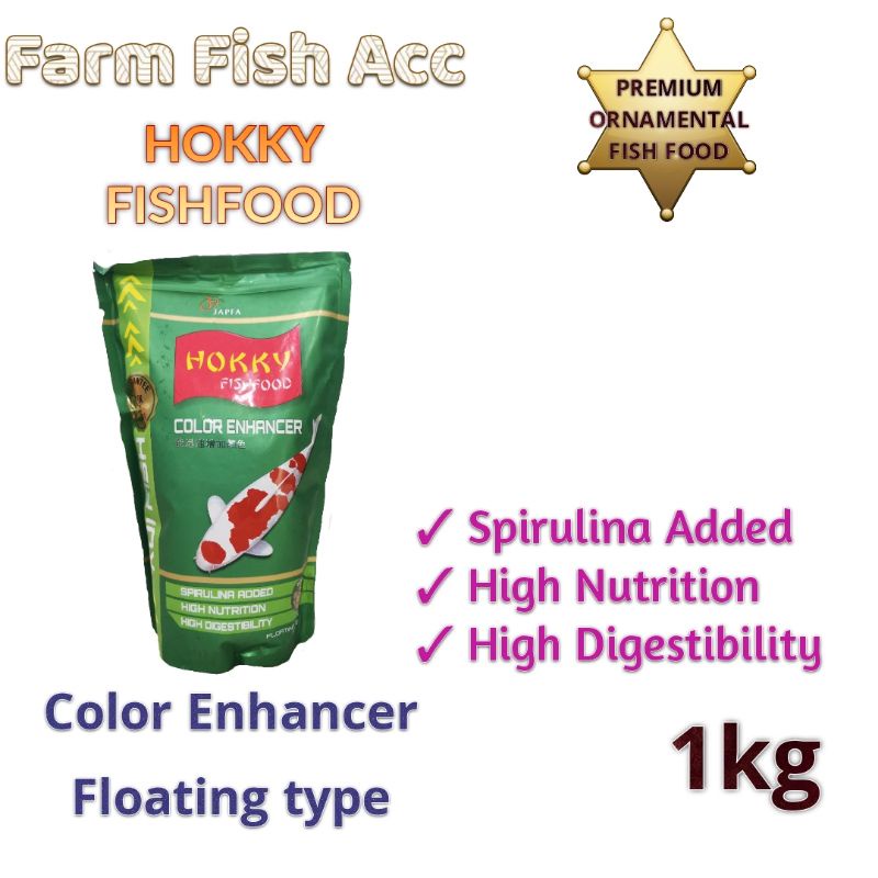 Jual JAPFA HOKKY PAKAN IKAN KOI PREMIUM GROWTH FORMULA WHEAT GERM COLOR ...