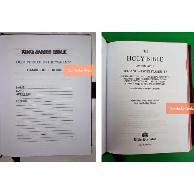Jual Termurah King James Version. Pure Cambridge Edition. Kjv Bible ...
