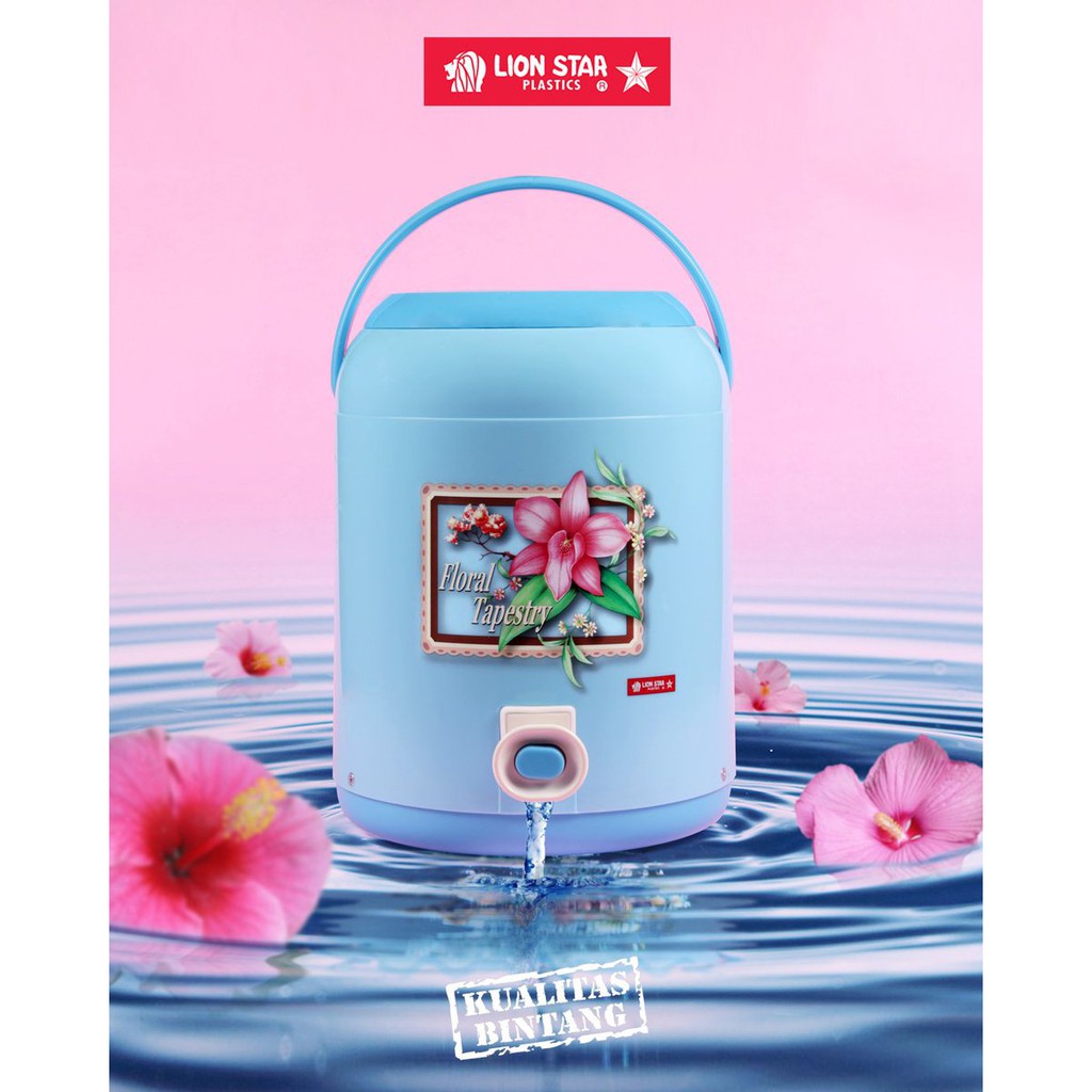 Jual Termos Air/ Dispenser Tempat Minum LION STAR Blue Sky Drink Jar ...