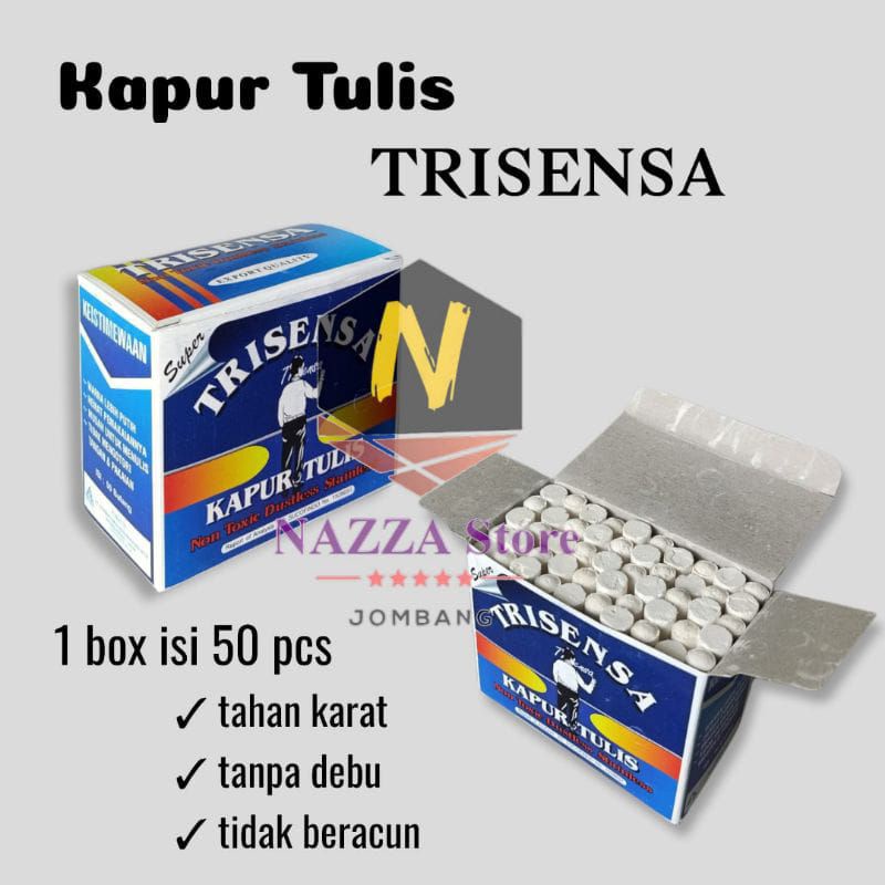 Jual Trisensa - Media Kapur Tulis Putih dan Warna isi 50 pcs | Shopee ...