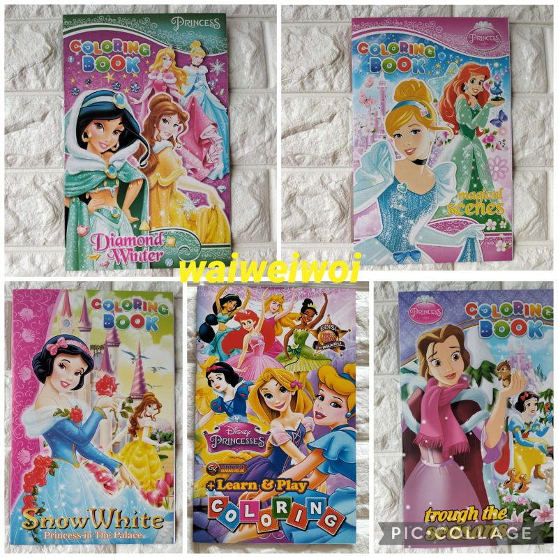 Jual Buku mewarnai princess Rendom Hvs | Shopee Indonesia